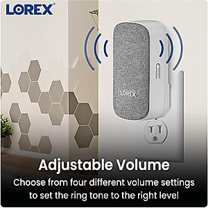Lorex Video Doorbell and Home Security System Chime Add-On – Easy Plug-and-Play Installation, Customizable Digital Door Bell Chime, Seamless Integration with Lorex Security Video Doorbells