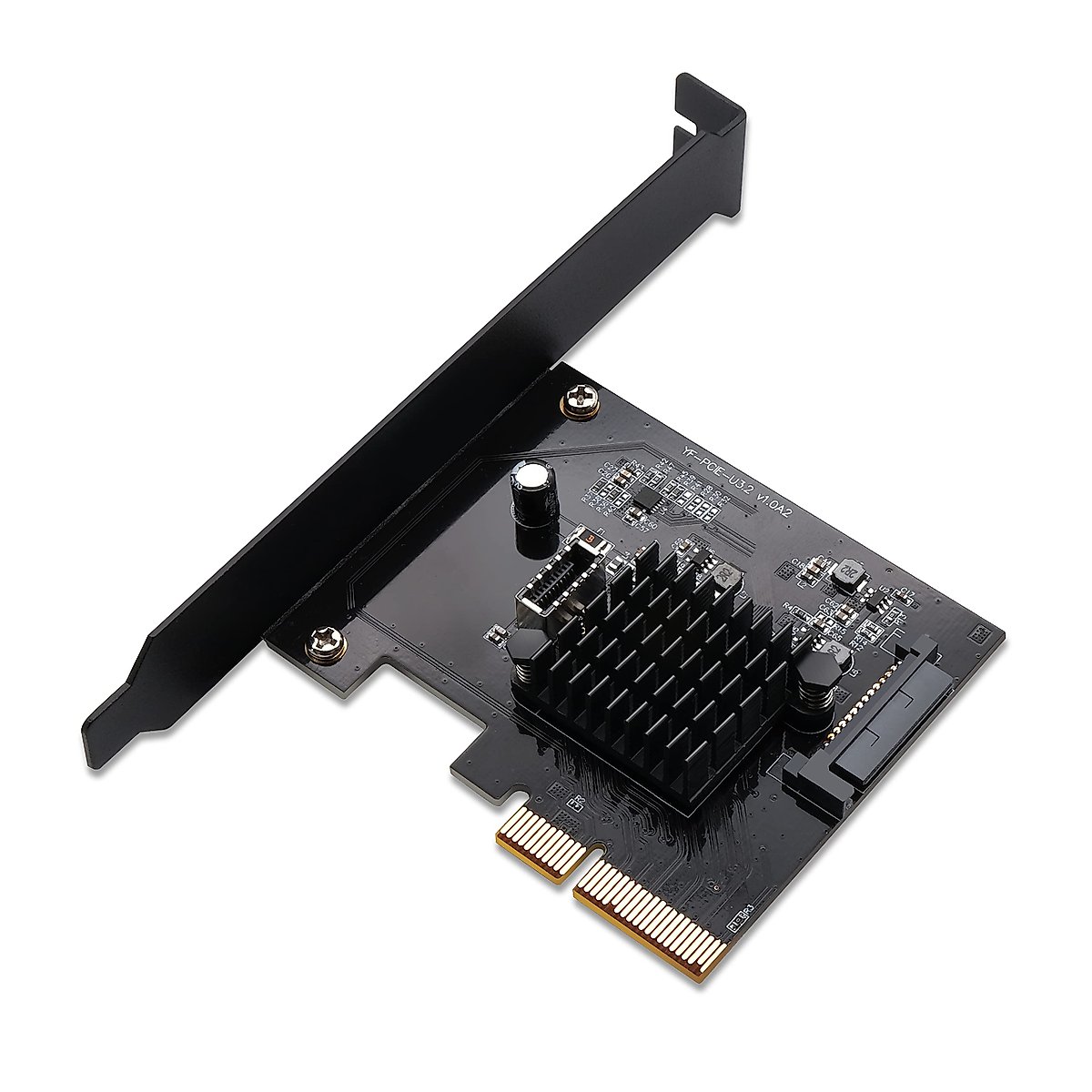 EZDIY-FAB USB3.2 Gen2x2 Type-E Front Panel Internal Expansion Card 20 Gbps PCI Express 3.0 X4 Adapter for Desktop PCs (ASM3242)