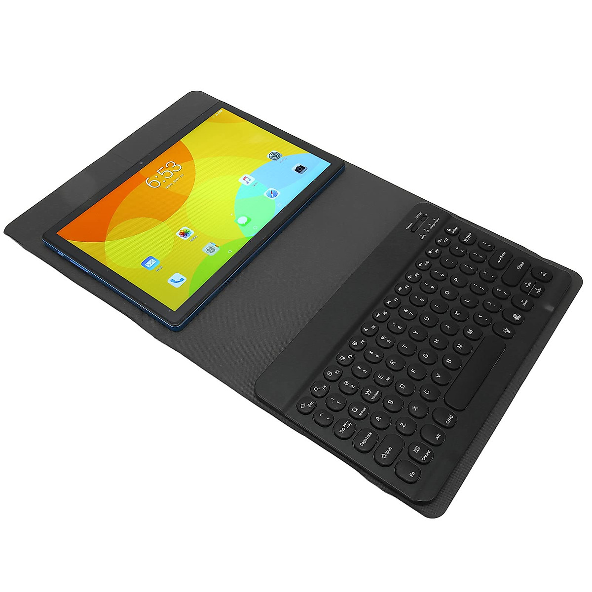 HEEPDD 10.1 Inch Tablet, Dual Camera 2 in 1 Tablet PC 5G WiFi Support 4G LTE US Plug 100-240V with Keyboard for Entertainment (Blue)