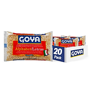 Goya Foods Alphabet (Letras) Pasta, 7 Ounce (Pack of 20)