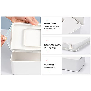 Wipes Dispenser, Wipe Holder for Baby & Adult, Seposeve Refillable Wipe Container, Keeps Wipes Fresh, Far from Dirty Wipes, Easy Open/Close Wipes Pouch Case, White