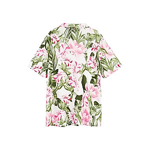 LILYCHIC Women’s Hawaiian Shirts Tropical Aloha Outfits Luau Summer Beach Tops Short Sleeve Floral Casual Blouses Pink S
