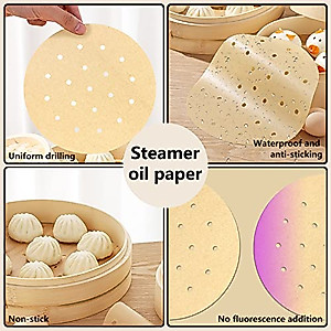 air fryer liners,air fryer liners disposable,200 pieces round air fryer baking paper oil-proof,waterproof, non-stick basket liner for baking microwave oven,air fryer use (7.8 * 6.3 * 1.8in)