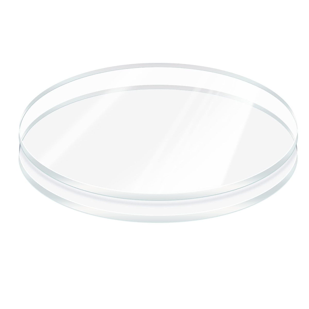 2 Pieces 1/8" Round Plexiglass Sheet, 10 Inch Diameter Clear Acrylic Circle, Round Cake Disk Acrylic Sheet, Plexiglass Table Top, Round Acrylic Backdrop