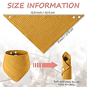 Vabean 36 Pack Muslin Baby Bibs Bulk Cotton Baby Bandana Drool Bibs Adjustable Baby Teething Bibs for Toddler Infant Newborn Unisex Boys Girls, 18 Solid Colors