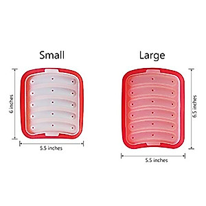 Non-Stick Silicone Sausage Mold for Homemade Hot Dogs, DIY Hot Dogs, BPA Free, Hot Dog Mold for Oven and Microwave (Green, 6-Cavity)