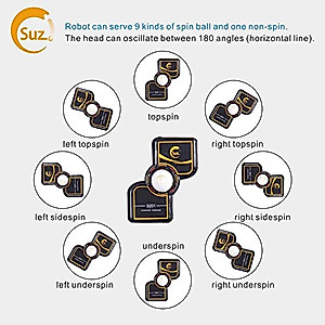 Suz Table Tennis Robot with Net Ping Pong Ball Machine S201 Automatic Table Tennis Machine for Training with 40mm+ Table Tennis Balls