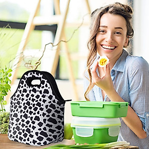 goiealeaes Neoprene Lunch Bag, Thick Insulated Lunch Box - Durable & Waterproof Lunch Tote With Zipper For Outdoor Travel Work School，Men,Women,Office……