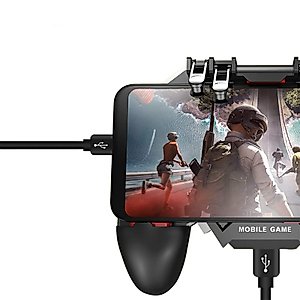 Newseego Mobile Game Controller, [Upgrade] Phone Controller Gamepad with L1R1 6 Fingers Trigger for Shooter Sensitive and Aim Trigger Controller for Android & iOS for Knives Out