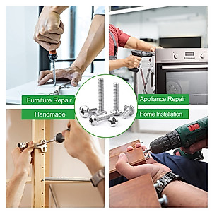 Elantek #4-40 UNC 304-Stainless Steel Phillips Pan Head Machine Screws Nuts Assortment Kit