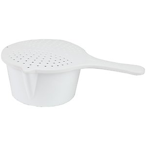 Home-X Microwave Cooking Pot with Strainer Lid - Microwave Steamer for Vegetables with Perforated Lid and Pouring Spout - Convenient, BPA-free Microwave Cookware for Macaroni and Vegetables