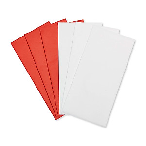 American Greetings Bulk Red and White Tissue Paper for Birthdays, Easter, Mother's Day, Father's Day, Graduation and All Occasions (125-Sheets)