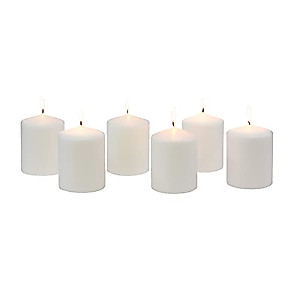Stonebriar 100 Pack Unscented Tea Light Candles with 6-7 Hour Extended Burn Time & 35 Hour Long Burning Unscented Pillar Candles, 3x4, White
