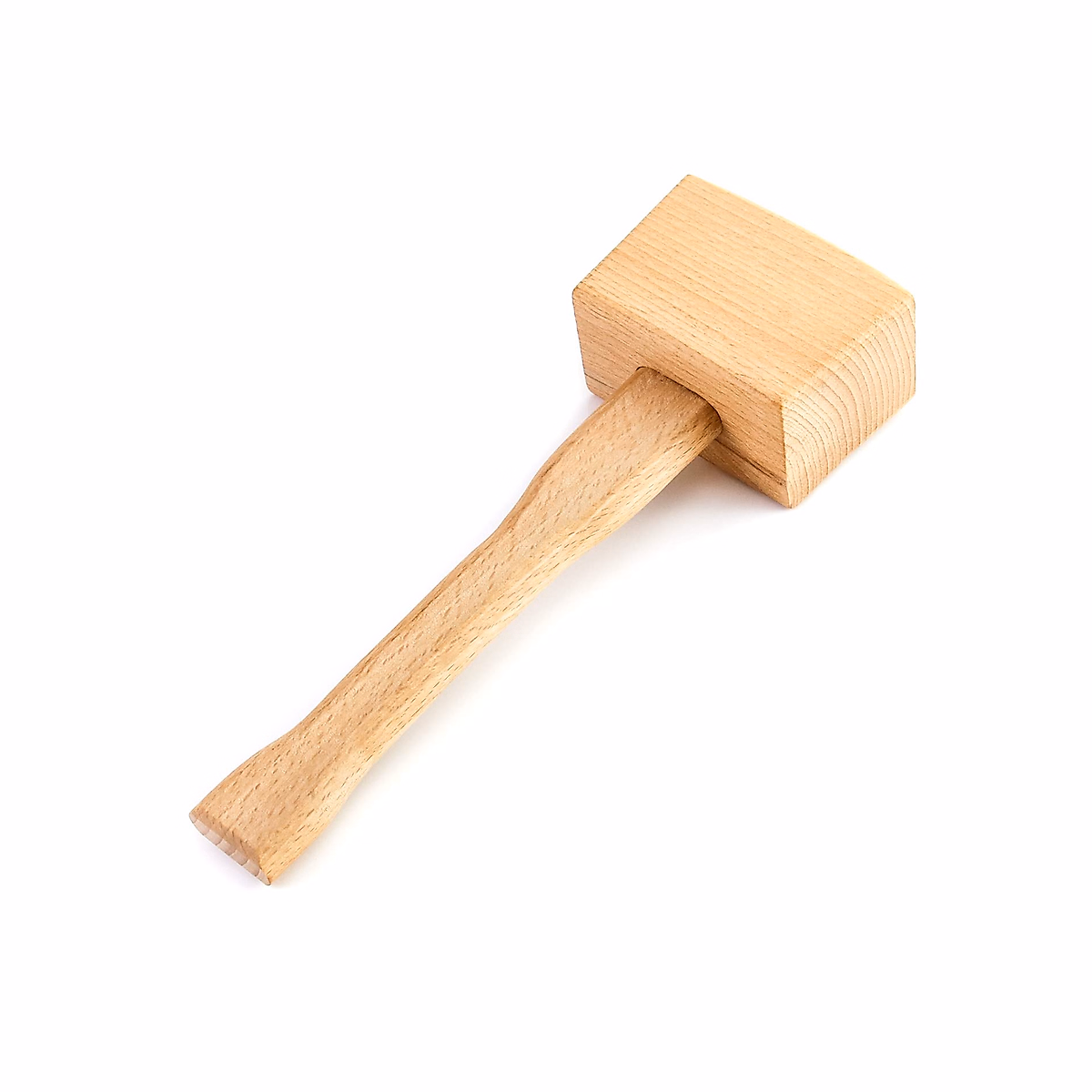 QWORK Wooden Mallet, 9.5" Manual Ice Hammer Mallet Beech Solid Carpenter Wood Hammer Woodworking Hand Tool