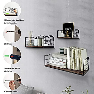 CRUGLA Floating Shelves Wall Mounted Set of 6 Packs