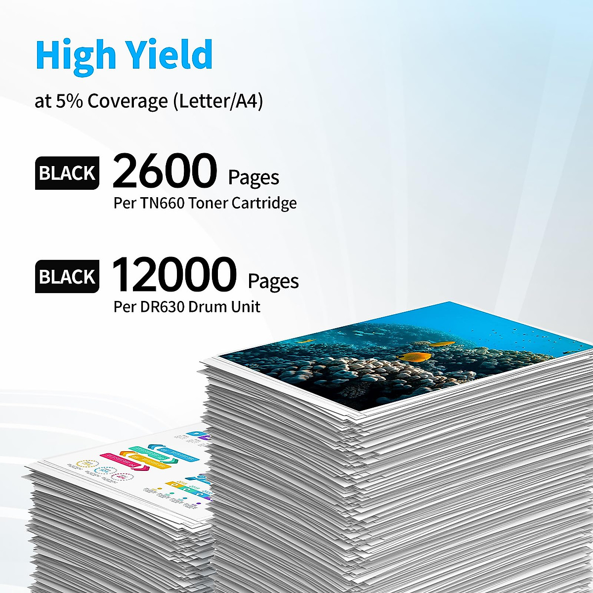 (3-Pack) Compatible 2-Pack TN-660 TN660 Toner Cartridge + 1-Pack DR-630 DR630 Drum Unit Used for Brother HL-L2340DW L2380DW L2340DWR DCP-L2500D L2540DNR MFC-L2720DW L2700DW Printer, by EasyPrint