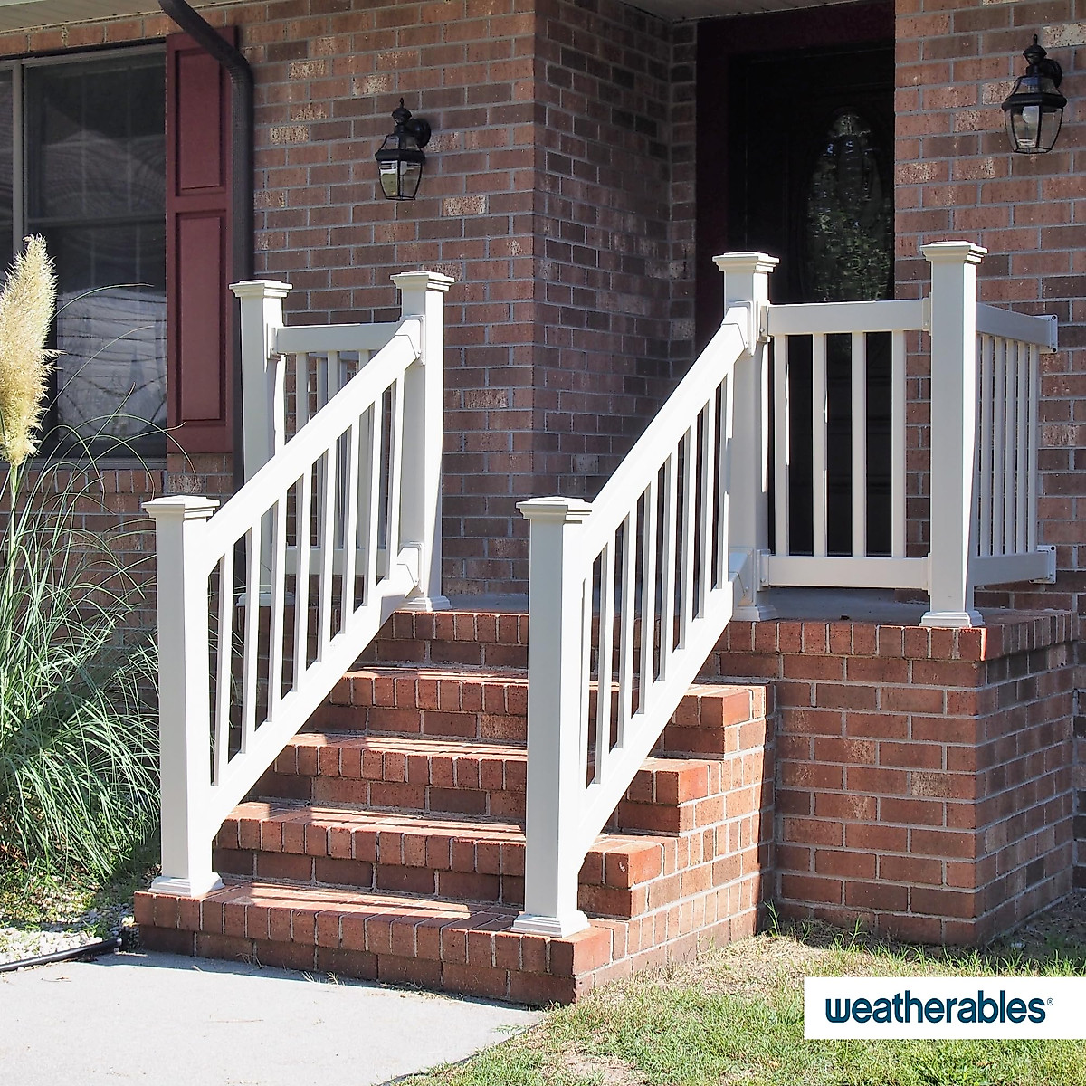 Weatherables 4x4 Post Sleeve – Weatherproof Premium Outdoor Vinyl Post Cover for Lasting Durability and Easy Installation on Decks, Patios, Porches or Mailbox Posts (4"x4"x48", White)