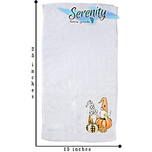 Fall Decor | Fall Decorations Kitchen Towels | Fall Hand Towels For Bathroom | Pumpkin Decor | Autumn Table Decorations | Harvest Thanksgiving Halloween Gnomes