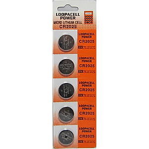 LOOPACELL CR2025 Lithium Batteries (1 Pack of 5)
