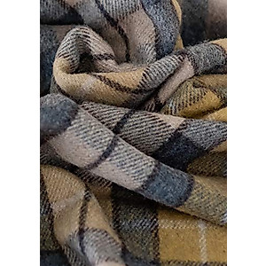 The Tartan Blanket Co. Recycled Wool Blanket Buchanan Natural Tartan (59" x 75")