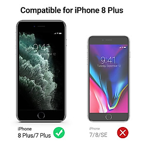 TORRAS Shockproof iPhone 8 Plus Case/iPhone 7 Plus Case, [Military Grade Drop Protection] [Upgraded Materials] Ultimate Delicate Touch and Translucent Matte Protective Case, Black