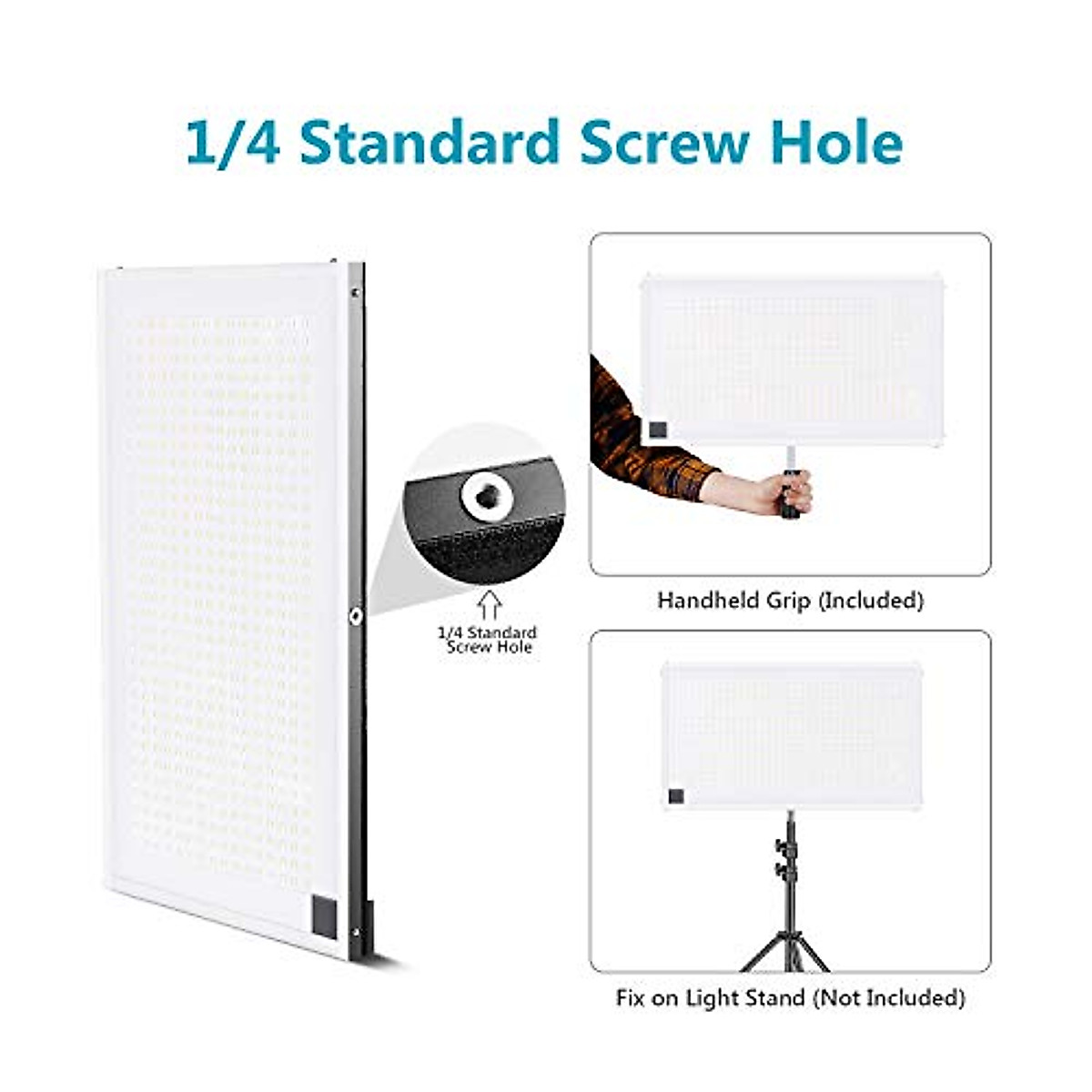 Neewer Rollable 30x53cm LED Light Panel Mat on Fabric 48W 4500LM 5600K CRI 90+ 512 LED Light Panel with Handle Grip, Remote Control, Diffuser Cloth, Carry Bag for Traveling Outdoor Photography