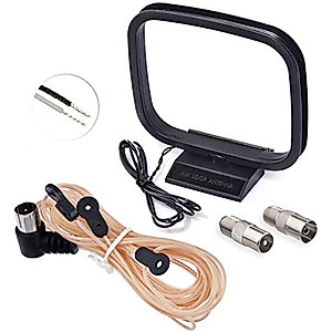 Bingfu FM Antenna FM Dipole Antenna 75 Ohm Indoor FM Radio Antenna AM Loop Antenna for Pioneer Onkyo Yamaha Marantz Indoor Bluetooth Home Stereo Receiver AV Audio Video Home Theater Receiver Tuner