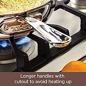 All-Clad Copper Core 5-Ply Stainless Steel Wok 14 Inch Induction Oven Broiler Safe 600F Pots and Pans, Cookware Silver