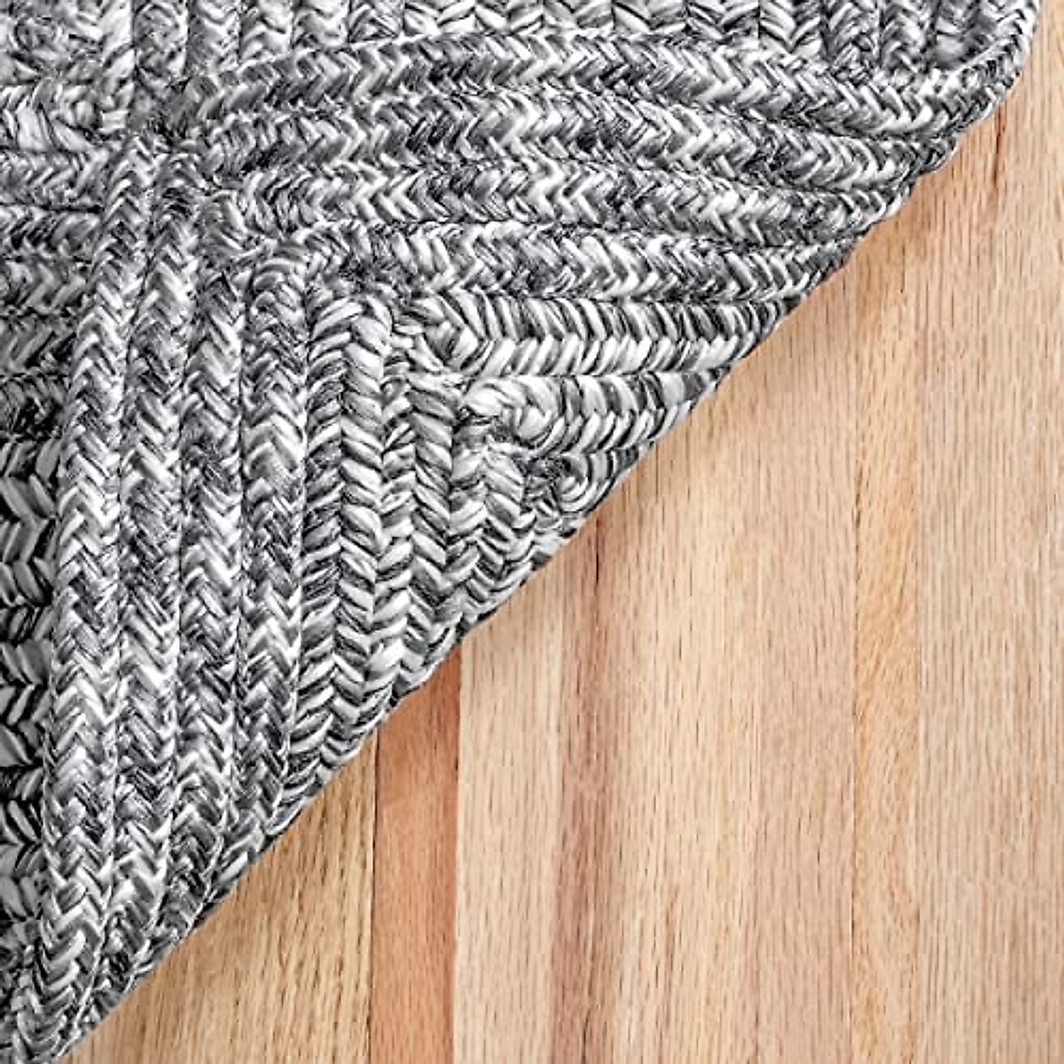 nuLOOM Rowan Braided Texture Indoor/Outdoor Area Rug, 9' x 12', Grey