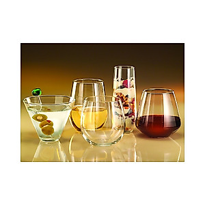 Libbey Glassware 221 Stemless White Wine Glass, 17 oz. (Pack of 12)
