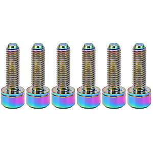 BuyWeek Bike Stem Bolts, 6pcs M5x18mm Bicycle Handlebar Stem Fixing Screws with Gaskets for Mountain Bike Road Bike
