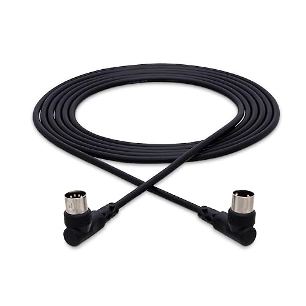 Hosa MID-305RR Right-angle MIDI Cable, Right-angle 5-pin DIN to Same, 5 ft