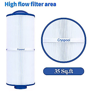 Cryspool MPT-Thread Spa Filter Compatible with Marquis 35, Marquis Spa 20042, 20092, 370-0240, PPM35SC-F2M, 5CH-352, FC-0196, 35 sq.ft, 2 Pack