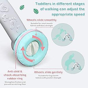 BABY JOY Sit-to-Stand Learning Walker, Kids Activity Center, Entertainment Table w/Lights & Sounds, Music, Detachable Panel, Educational Push Toy for Babies, Toddlers