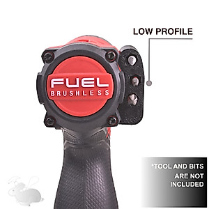 DIY Rabbit M12 Bit Holder for Milwaukee M12 Gen 3 Fuel Impact Drivers with 7 Magnetic 1/4 Hex Bit Set Organizer. Custom Made for Milwaukee Fuel 3453-20, Milwaukee Packout Tool Holder Accessories