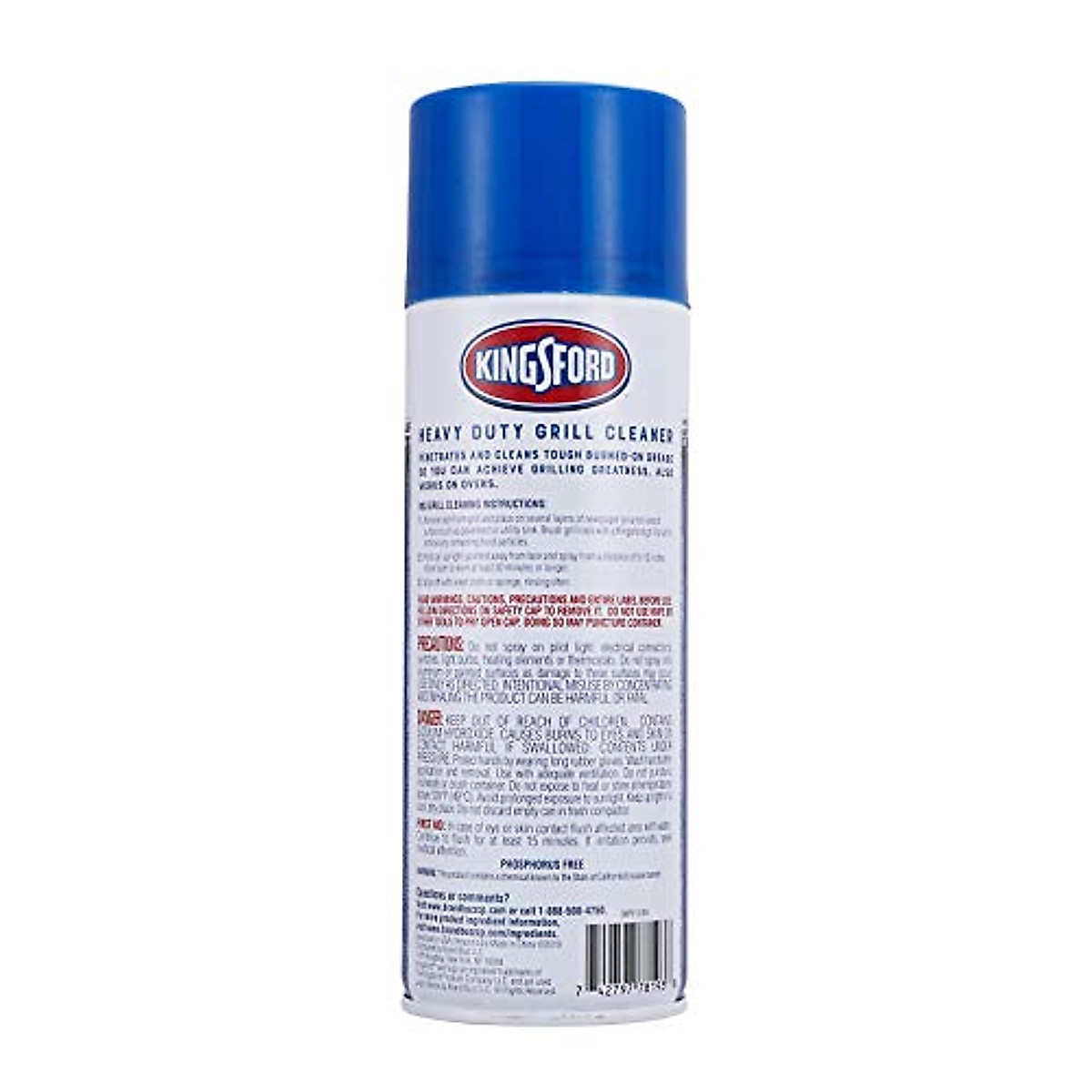 Kingsford Heavy Duty Spray-On Grill Cleaner Aerosol | Cuts Through Grease and Grime on Contact | Makes Grill Cleaning Effortless, Great for Grills or Ovens | 14.5 ounces