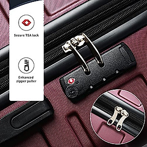 Merax Luggage Sets Red Expandable with TSA Lock Hard Shell Luggage Sets Lightweight Spinner Travel Suitcase (Mahogany)