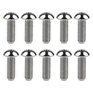 Wanyifa Titanium Ti Water Bottle Cage M5x8 10 12 15mm Bolt Button Head Allen Key Screws Pack of 10 (Silver, M5x15mm)