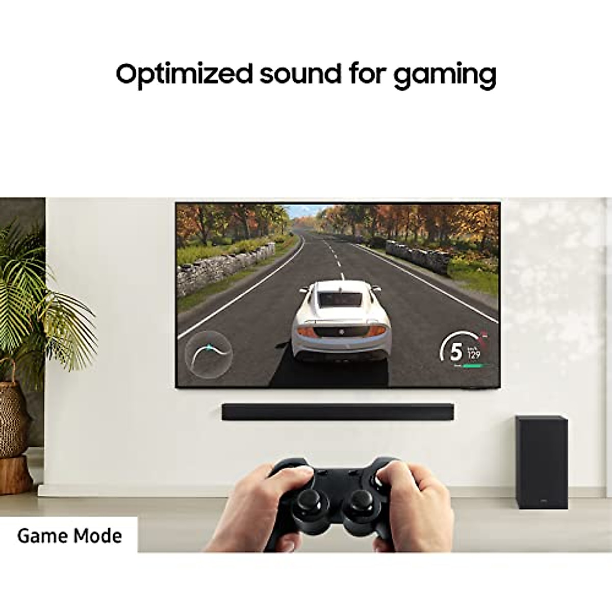 SAMSUNG HW-B57C B-Series 4.1ch Soundbar w/Dolby Audio/DTS Virtual X, Game Mode, Wireless Bluetooth TV Connection, Rear Speaker Kit & Subwoofer Included