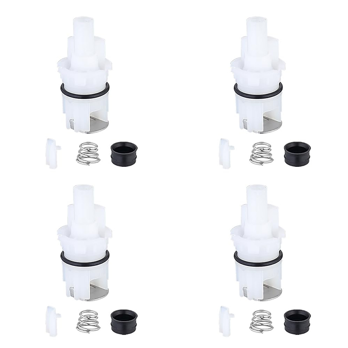 RP25513 Faucet Stem Assembly Parts Replacement Kit for Various Two Handle Faucet Repair Kit, Includes RP24096 Cartridge RP4993 Seat and Spring RP24097 Turn Stop1/4 (4pcs)