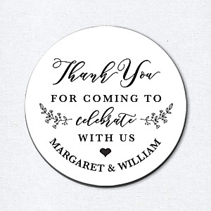 Wedding Thank You Stickers, Favor Stickers, Custom Thank You Labels, Personalized Thank You Stickers, Welcome Bag Sticker, F9:15