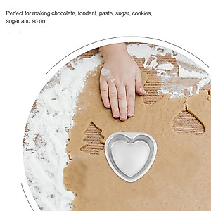 Cabilock Heart Mold 5pcs Aluminium Cake Pan Tin Heart Shape Cake Baking Tin Tray Muffin Chocolate Baking Mold Fondant Non Stick for Cake Bread Baking Egg Shaped Cake Pan (4.2x4.1 inch)