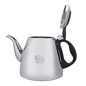 Tea Kettle Stovetop, 1.2l 1.5L Stainless Steel Stove top Teapot Tea Coffee Pot Kettle Heat Resistant Handle (1.2L)