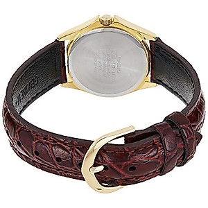 Casio MTP-1183Q-7A Men's Gold Analog Dress Watch w/Croc-Leather Band & Date