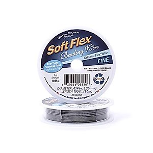 Soft Flex Beading Wire, Satin Steel