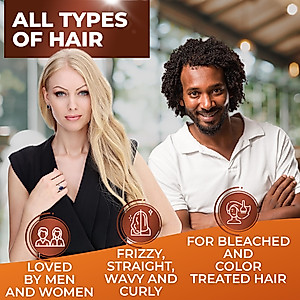 Moroccan Argan Oil Conditioner - Sulfate Free, Anti Frizz Hydrating Thickening Care for Women and Men - Deep Moisturizing Treatment for Color Treated, Curly, Frizzy, Damaged and Dry Hair