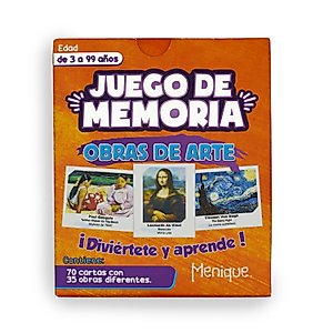 Menique. Memory Matching Game. Famous Paintings Game. 35 Pairs to Match.