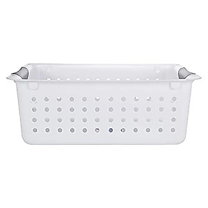 Sterilite Medium Ultra Basket Plastic Storage Bin Organizer - White (Pack of 12)