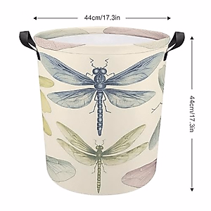 Laundry Hamper Dragonfly Drawing Freestanding Laundry Basket Thickened Waterproof Collapsible Clothes Hamper Storage for Clothes Toys Dorm And Family