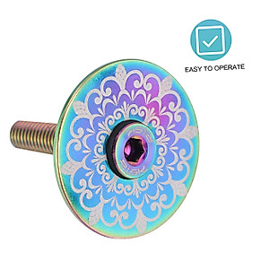 BESPORTBLE 1 Set Stem Cover Bike Fork Cap Headset Bolt Cover Bike Rainbow Cap Mountain Bike Top Cap Bike Stem Top Cap Cycling Top Cap Top Cap Headset Cap Bike Accessories Rope Alloy